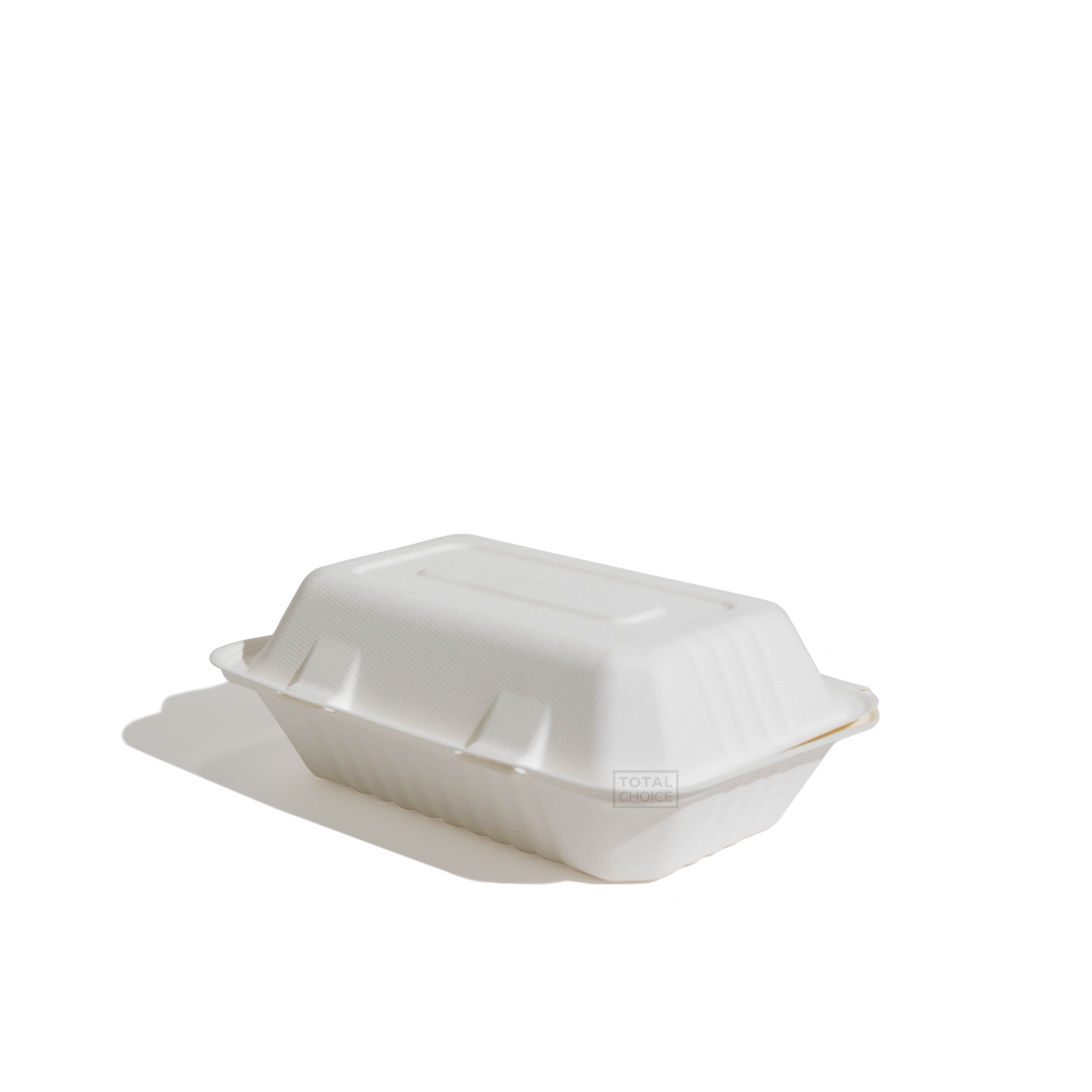 Sugarcane Snack Lunch Box Clam – Compostable – Total Choice