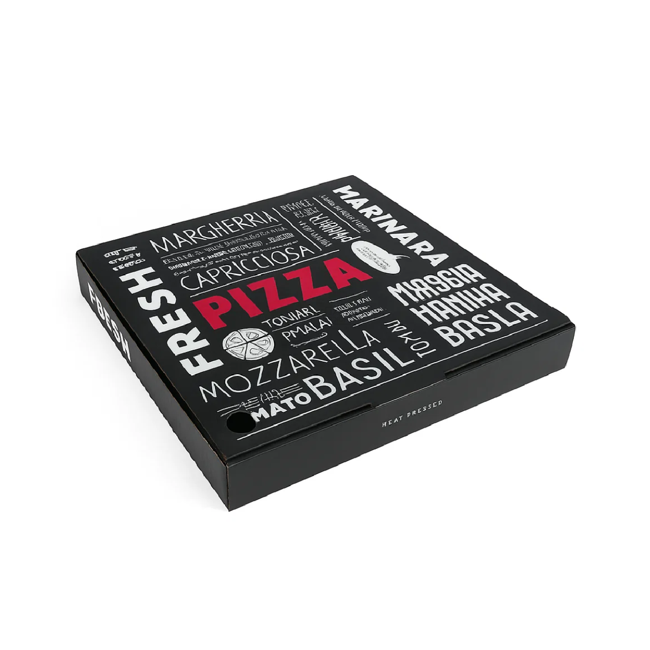 13" Pizza Box – Black Selection Print Design – Total Choice