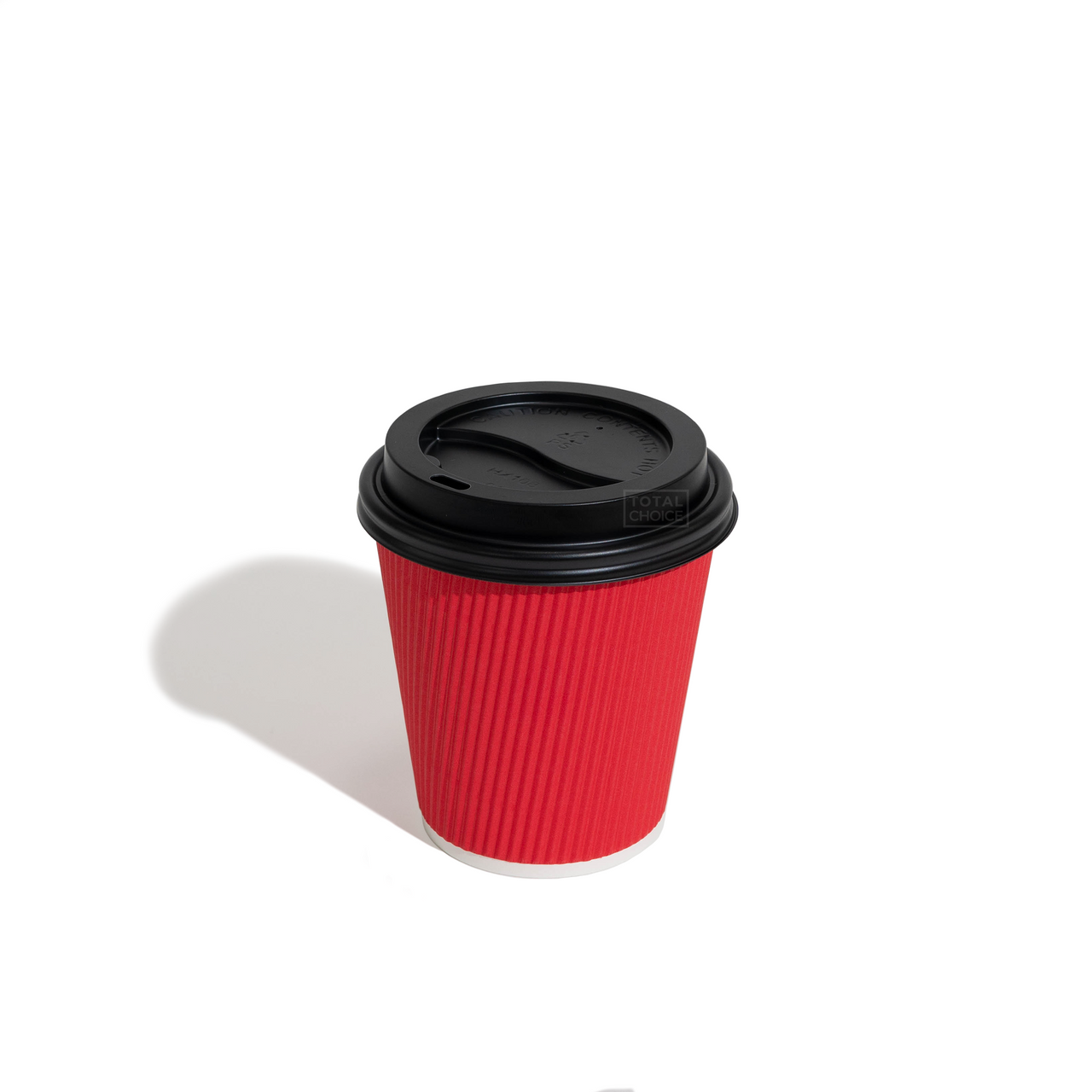 Corrugated Coffee Cup 12oz Red | Insulated & Stylish – Total Choice
